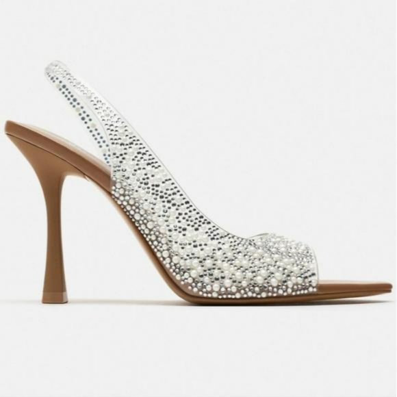 Zara | Shoes | Zara Pearl Vinyl Sandals | Poshmark